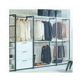 Fiona Wood and Metal Walk-in Closet System with Five Shelves and ...
