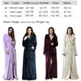 Lofir Womens Plush Soft Hooded Robe Luxury Fluffy Robe Long Fleece Spa