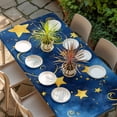 Blue Starry Sky Fitted Rectangle Tablecloth 24" x 50" Star Galaxy ...