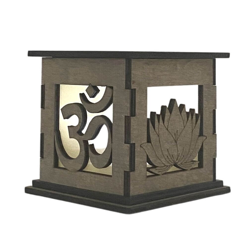 Meditation Light Up Box | Ohm-Lotus Shelf Decor | Yoga Enthusiast Gift ...