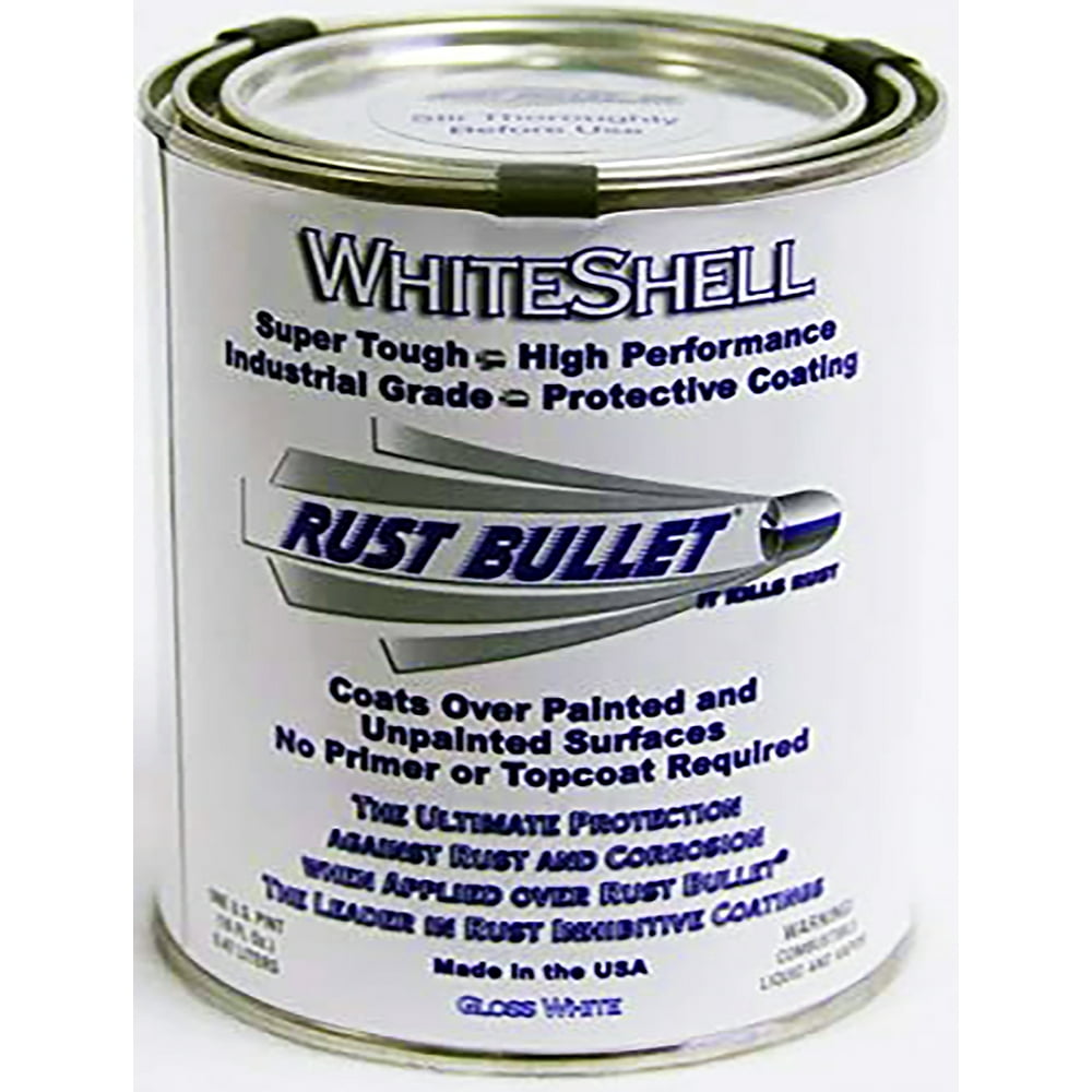 Rust Bullet WhiteShell, Rust Preventative and Protective Coating, Pint ...