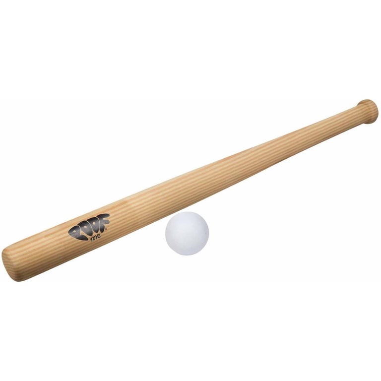Wooden Baseball Bat And Ball