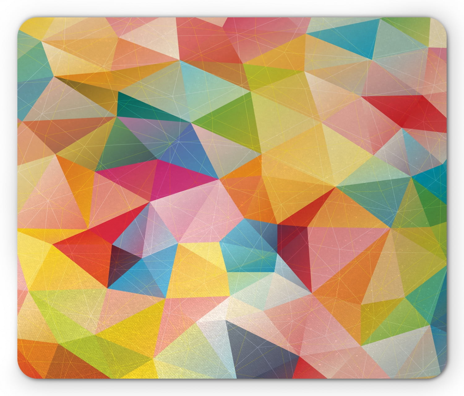 Geometric Mouse Pad, Polygonal Arrangement with Colorful Abstract ...