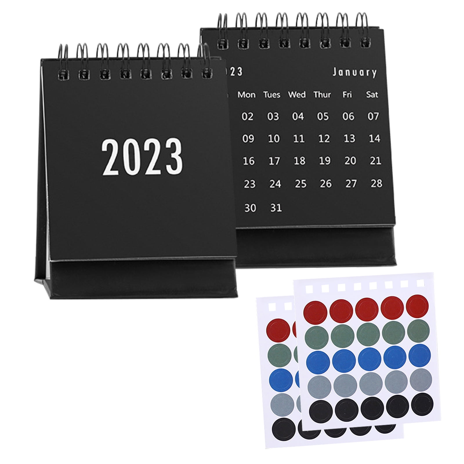 Shpwfbe desk 2Pcs Mini Small Calendar August To December Calendar Top ...