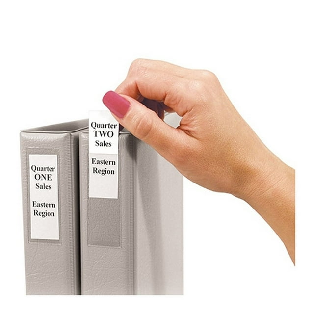 Binder Top Loading Self-Adhesive Label Holders 1 x 2 13/16 (60 Per/Case ...