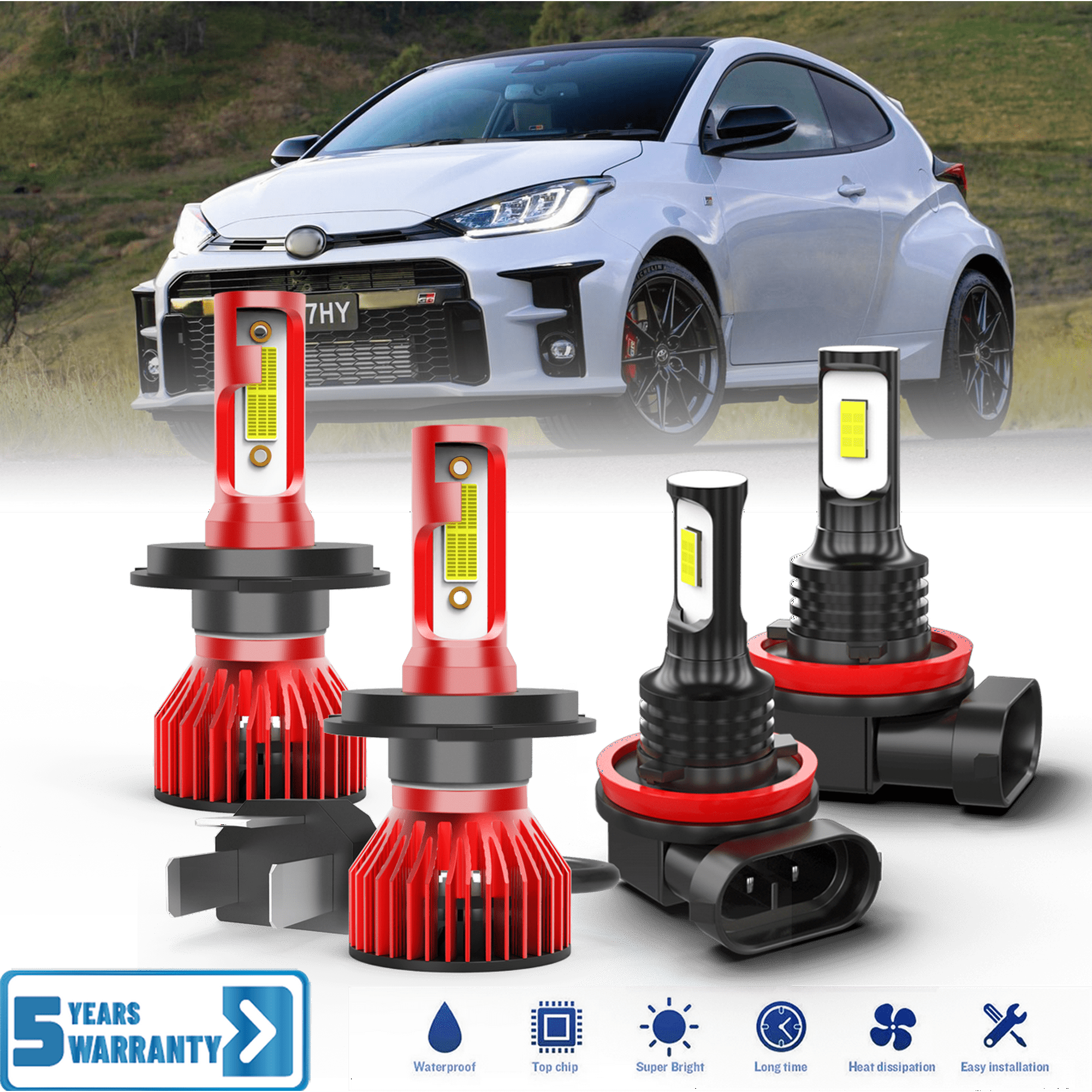 Click here for Aqj Fit For Toyota Yaris 2006-2022 - H4/9003+H11 L... prices