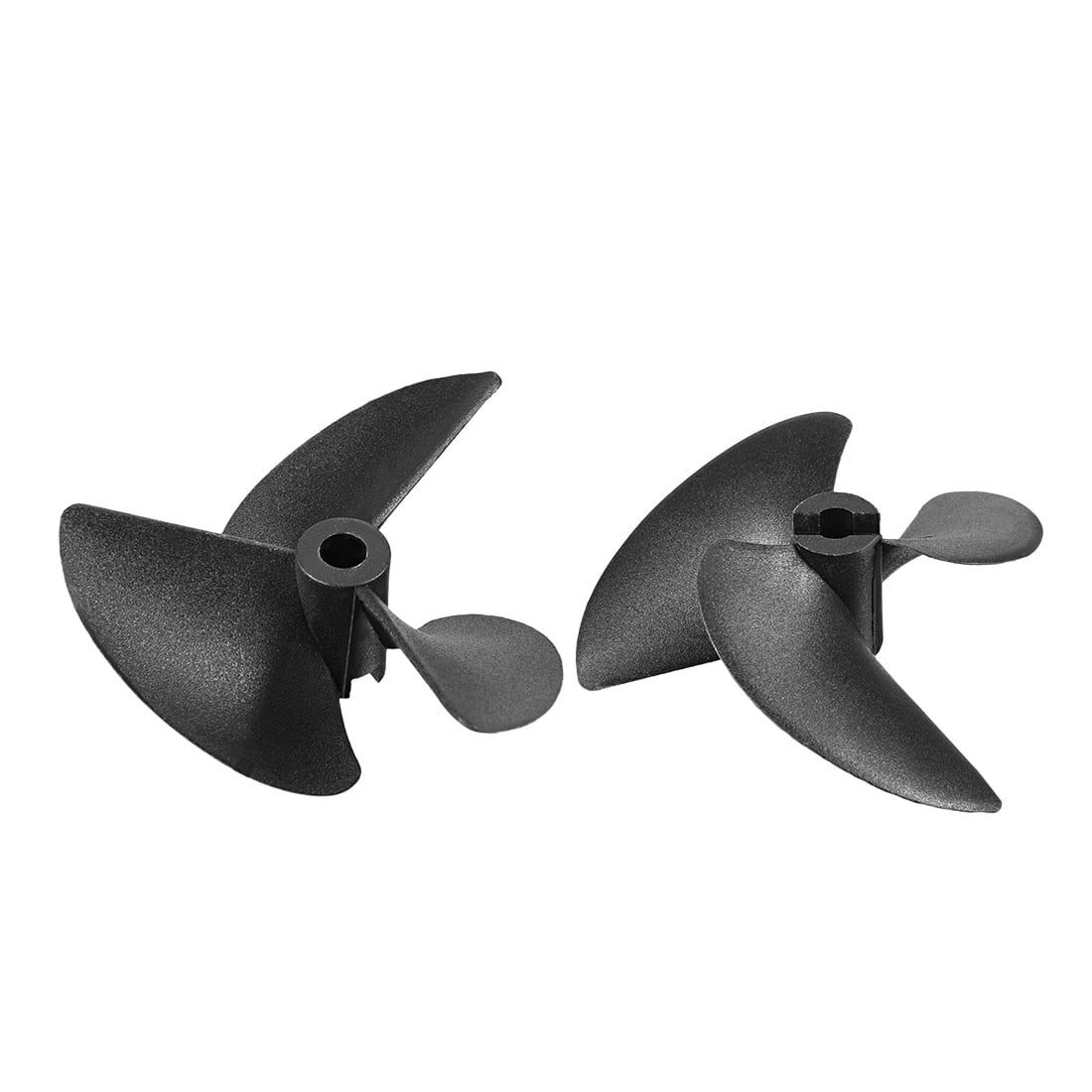 Pair 57 x 40 x 4.8mm Nylon 3-Vane Rotating RC Boat Prop Propeller Black ...