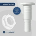 Five Oceans White Straight Thru-Hull Connection for Hose, 1-1/2 inch FO1867 - Walmart.com