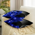 Blue Rose Throw Pillow Cover, Romantic 3D Rose Pillow Cover for Bed ...