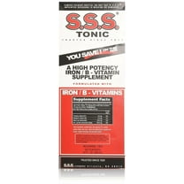 S.S.S. Iron B Complex Vitamins Liquid Supplement, 20 oz for Supporting ...
