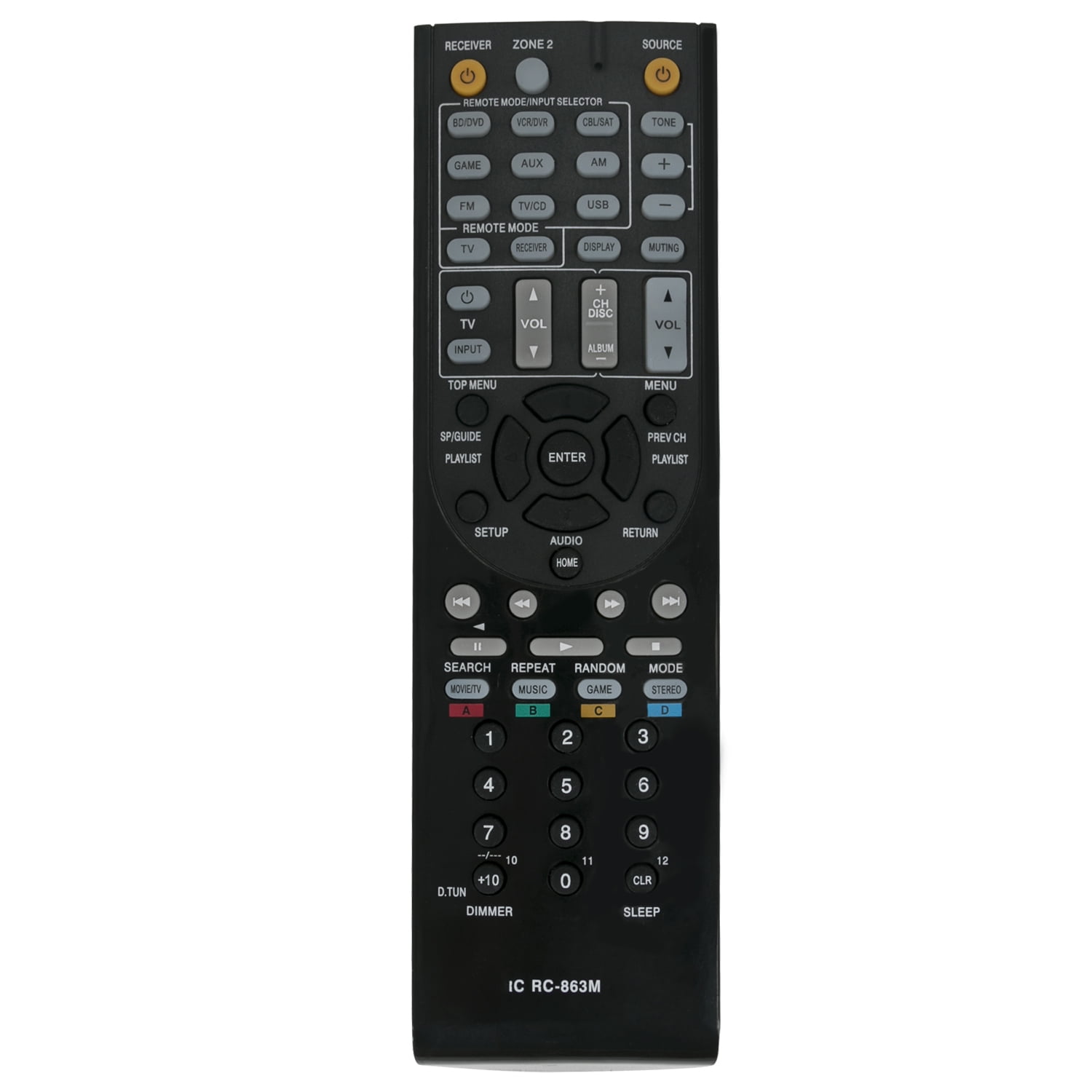 New RC-863M RC863M Replaced Remote Control fit for Onkyo AV Receiver HT ...
