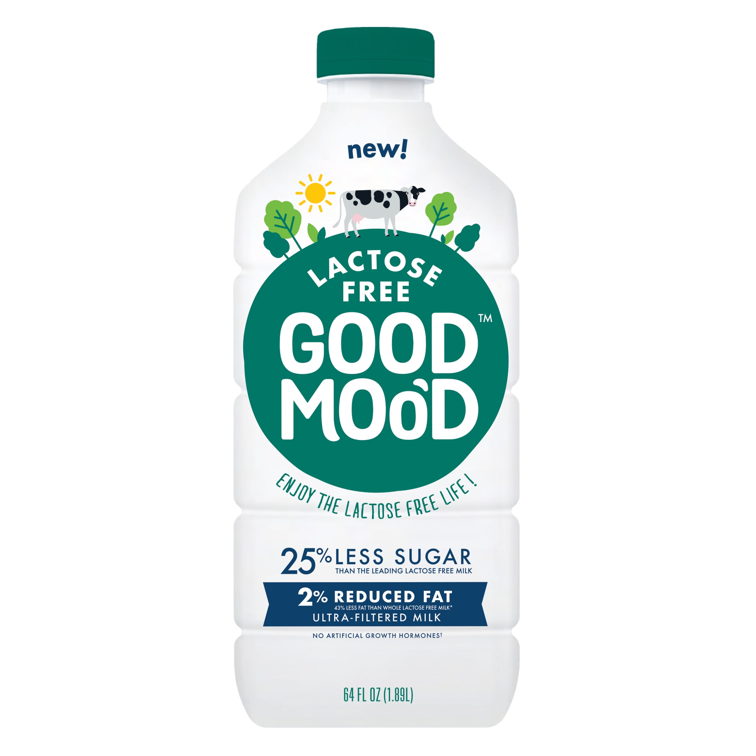 Good Moo’d Lactose Free, 2% Reduced Fat Milk, 25% Less Sugar, Ultra ...