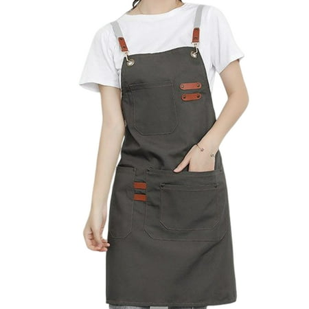 wolftale Canvas Hanging Neck Apron With Pockets Baking Aprons ...