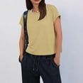 Dagugfen Workout Tops for Women Short Sleeve Open Back Crew Neck ...