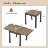 Costway 31.5"-63" Extendable Patio Table L-shaped Brace Included for ...