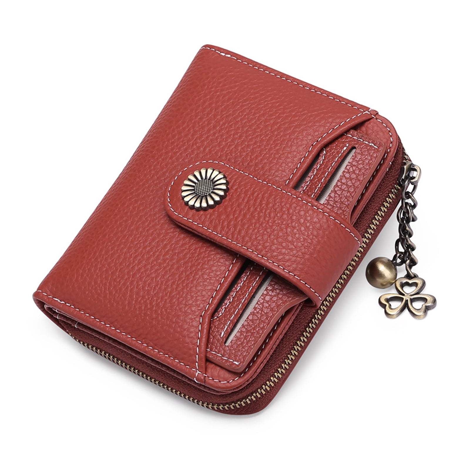 Small Wallet for Women Genuine Leather RFID Blocking Wallet Bifold ...
