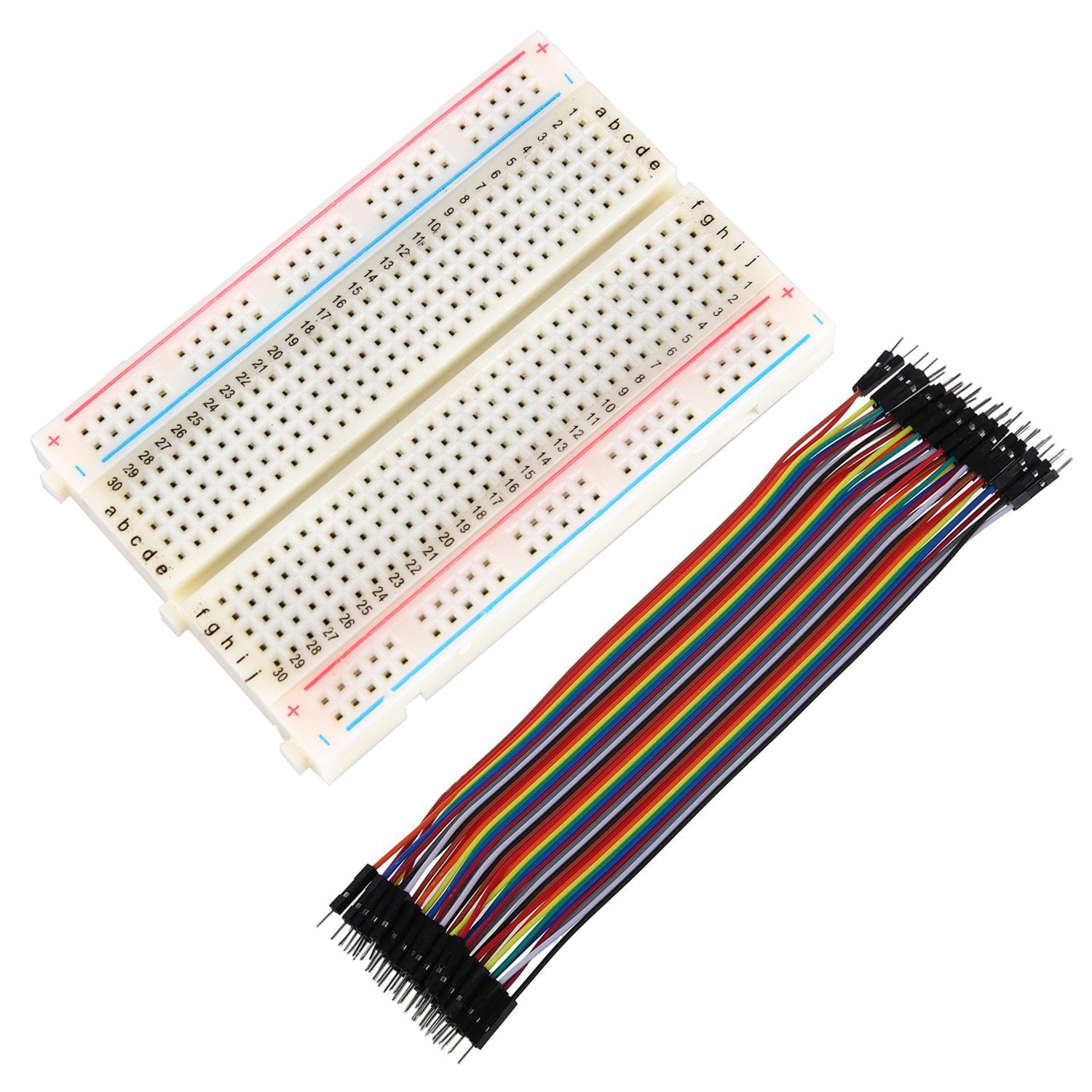 Breadboard Experiment Board Breadboard 400 Contacts & 40pcs 20cm 2.54mm ...