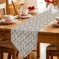 Brown Beige Rattan Table Runner Linen Burlap Table Runner 120 Inches ...