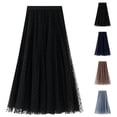 Boho Skirts for Women 2026 Trendy Color Block Stretchy Women's Chiffon ...