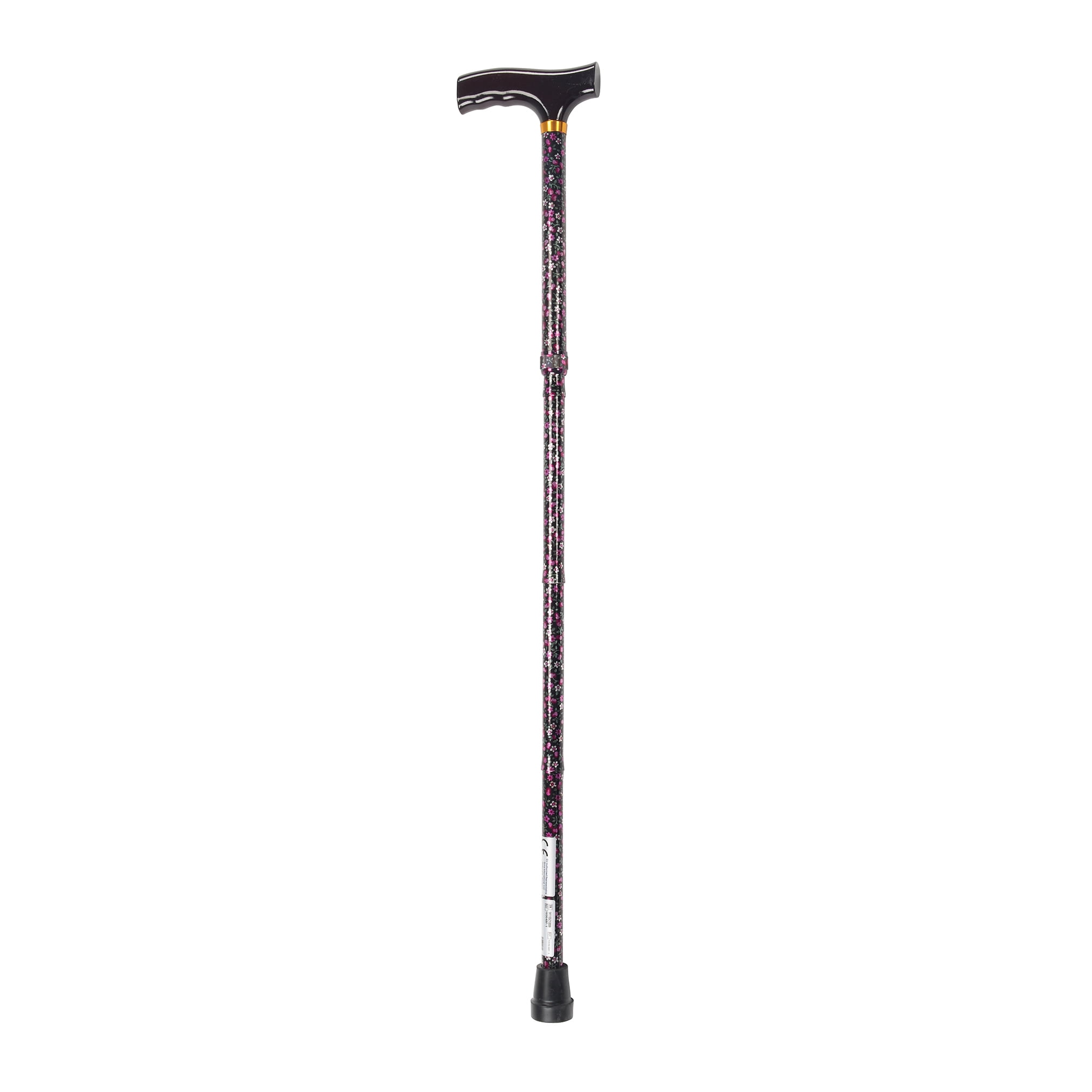 Drive Medical Lightweight Adjustable Folding Cane with T Handle, Black ...