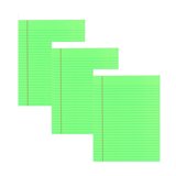 CaseMate neon legal pad, 3 pack (Color may vary), Wide Ruled, 8.5" x 11 ...