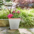 Southern Patio HDR-046851 16 Inch Square Rustic Resin Indoor Outdoor ...