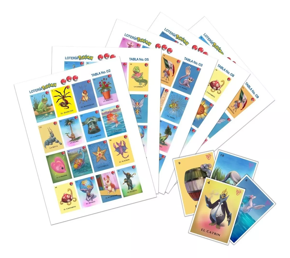 Loteria Mexicana Pokemon Imprimible 4x4 15 Cartas Y Baraja | Walmart en ...