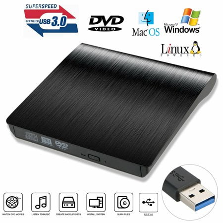 External CD DVD Drive for Laptop,USB 2.0/3.0 CD/DVD +/-RW ROM Reader ...