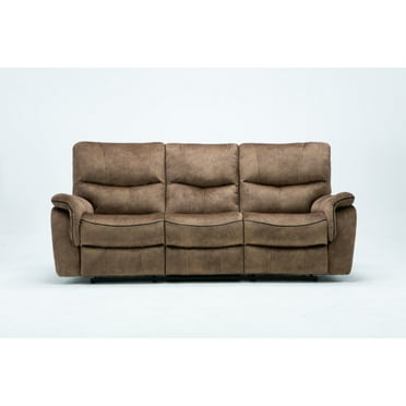 40" Contemporary Brown Fabric Sofa - Walmart.com