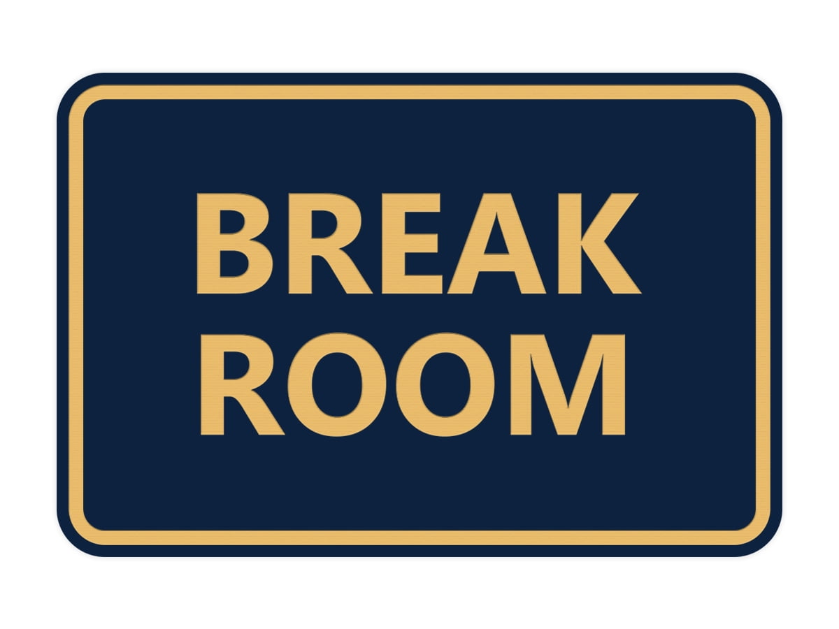 Classic Framed Break Room Sign (Navy Blue/Gold) - Medium - Walmart.com