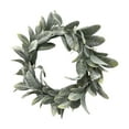 Spring Wreaths for Front Door 12 inch Flocked Ear Leaf Wreath All ...