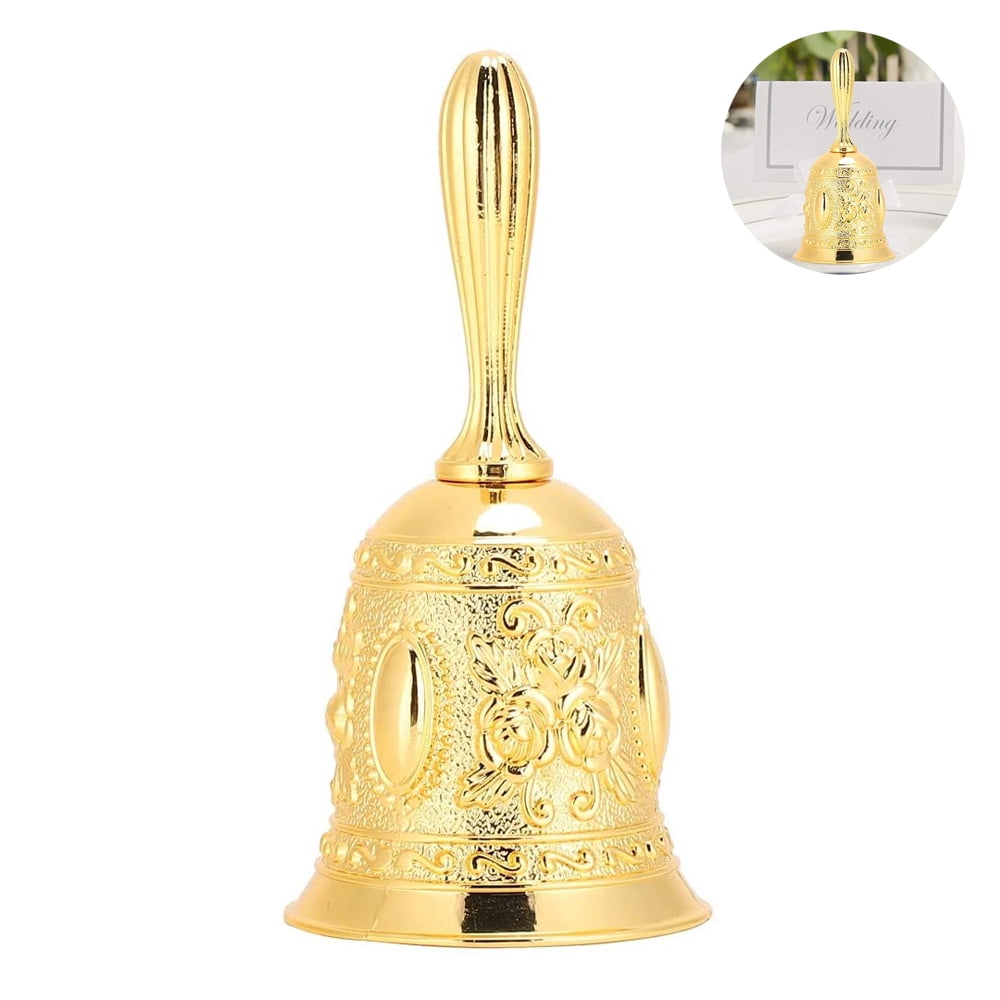 Chlua Call Bell For Multipurposes  Metal Innovative Dinner Bell Reminder European-Style Hand Call Bell Bar Handbell Reminder Bel 11.5 Cm