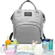 Baby Essentials Multi-Pocket Dual Zipper Flap Closure Diaper Bag ...