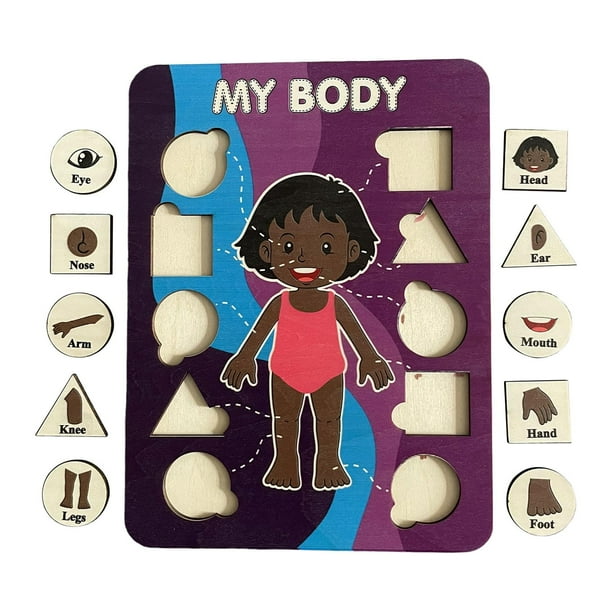 Learning Human Body Parts Body Puzzle for kids Learning Activities Wood ...
