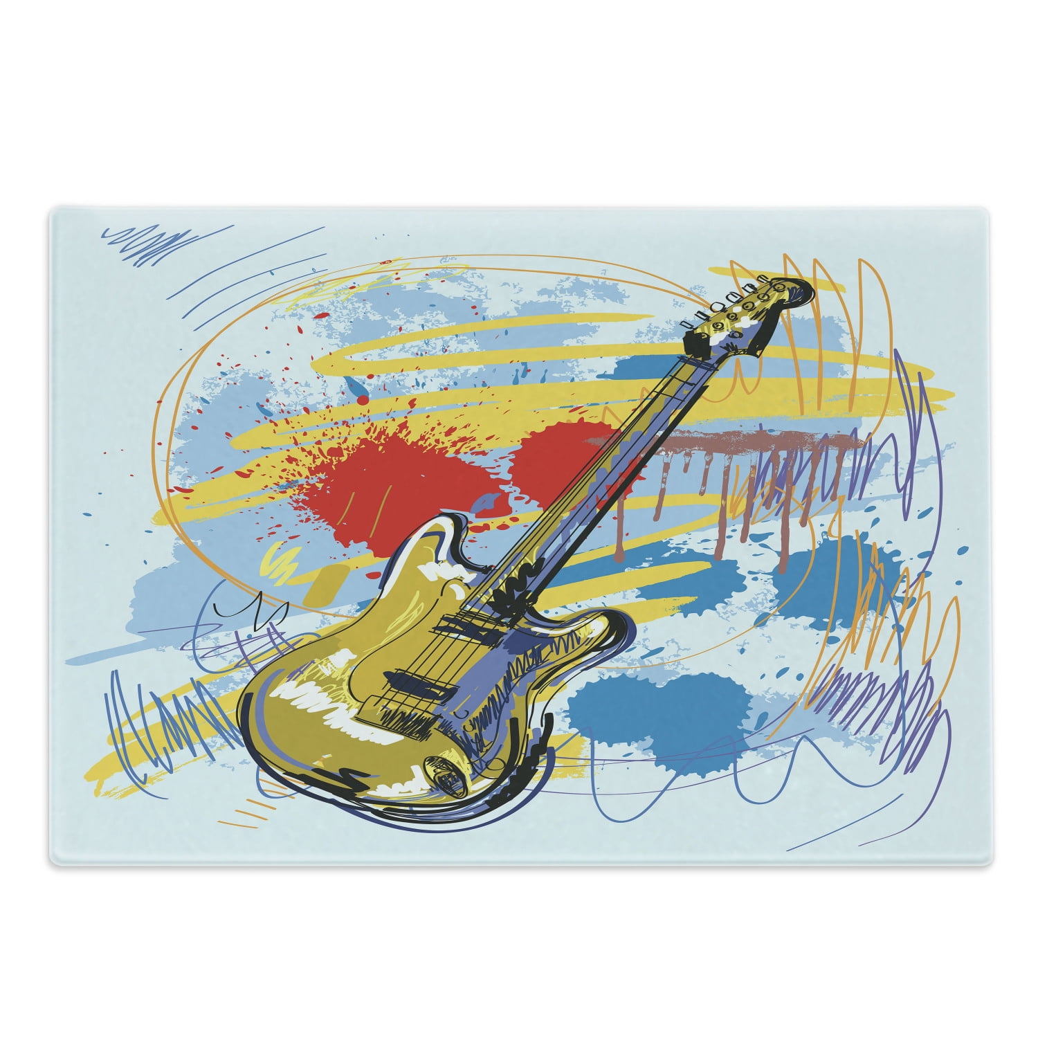 Art Cutting Board, Abstract Musical Instrument Expressionist Art ...
