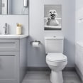 Affixzi Bathroom Animal Wall Art, Duck Brushing Teeth Poster, Gray and ...