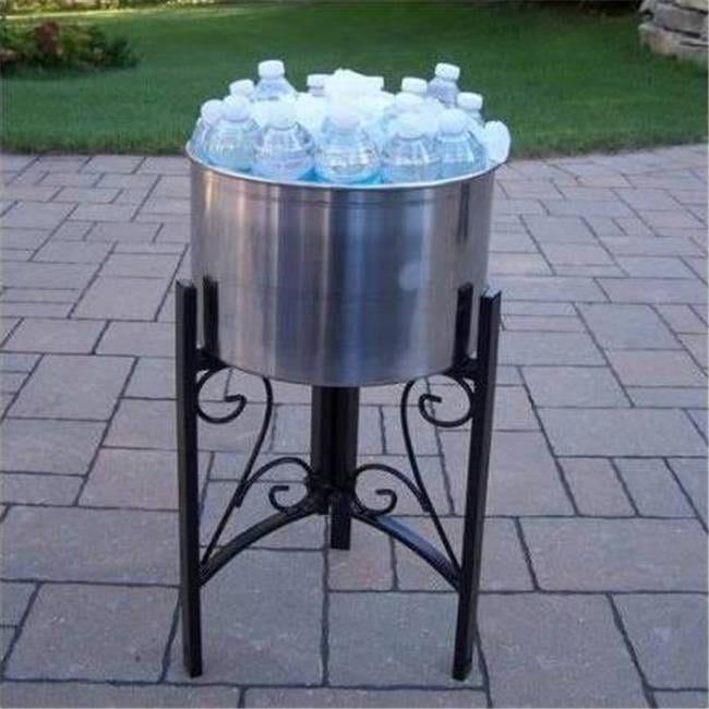 Oakland Living 91002-HB 14 in. Stainless Steel Ice Bucket with Stand ...