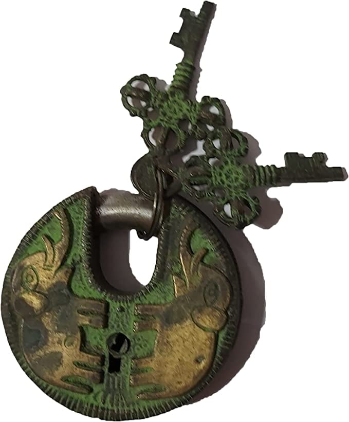 Brass Round Elephant Padlock - Lock with Keys - Working Functional ...