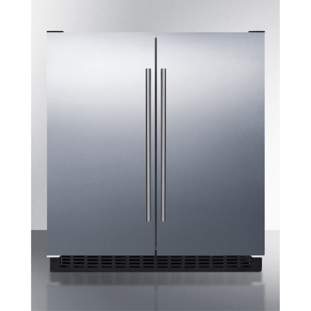 30" wide undercounter frost-free side-by-side refrigerator-freezer in ...