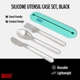 Built Silicone Utensil Case Set - 18/8 Stainless Steel Fork, Spoon ...