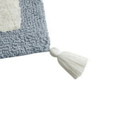 My Texas House Light Blue Border Cotton Bath Rug with Tassels, 20" x 30 ...