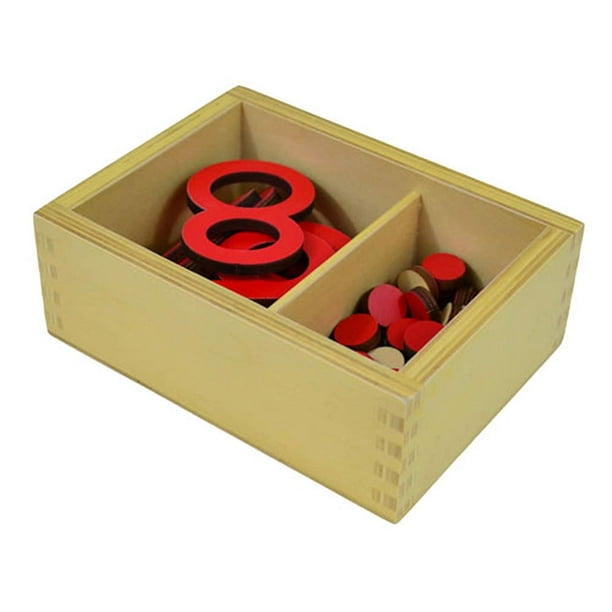 IFIT Montessori Cut-Out Numeral & Counters, Montessori Toy Math ...