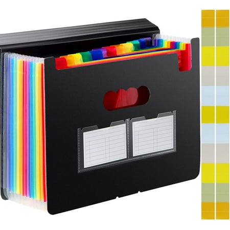 File Organizer, 13 Pocket Expanding File Folder with Blank Labels ...