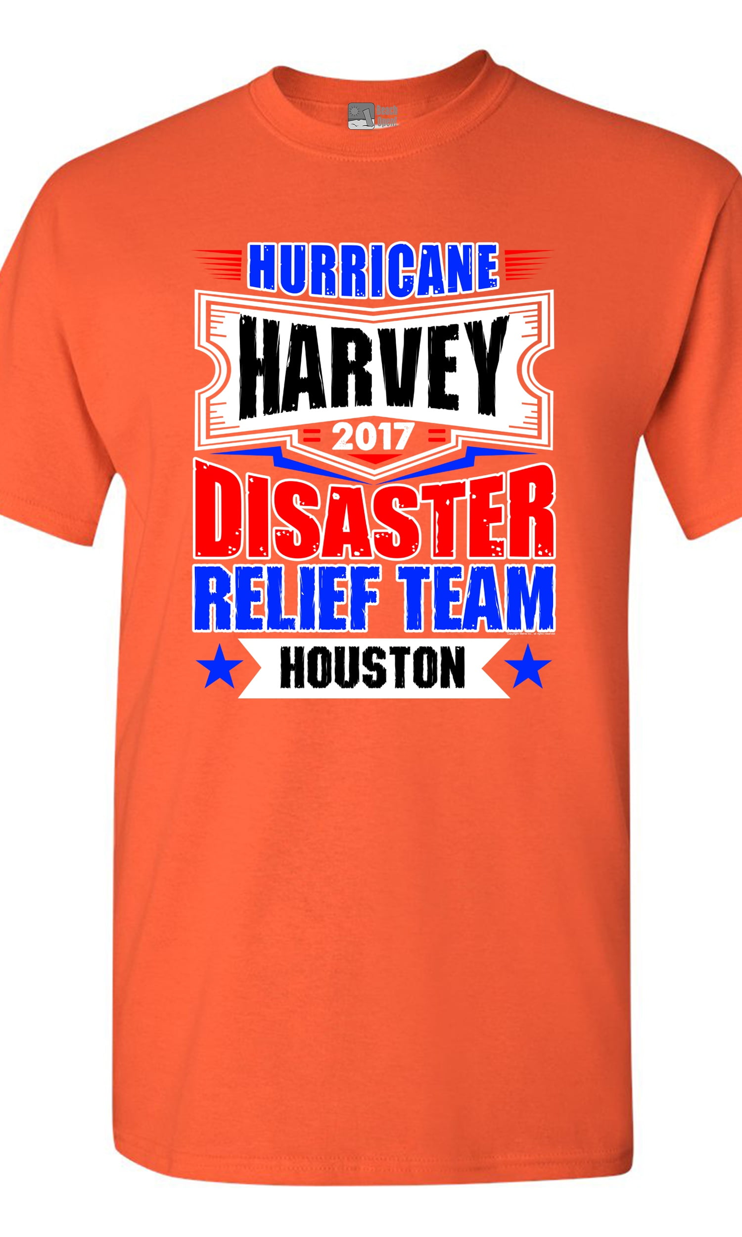 Hurricane Harvey Disaster Relief Team Houston 2017 DT Adult T-Shirt Tee ...