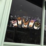 Boba Store Decorative Static Glass Film Cling Non-Adhesive - Walmart.com