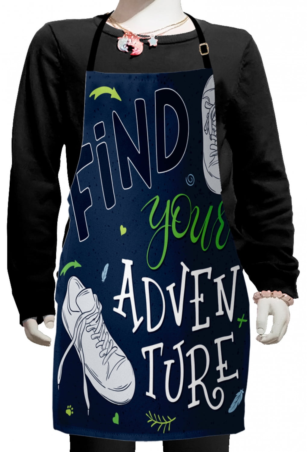 Adventure Kids Apron, Youthful Design Find Your Adventure Words Forest ...