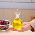10 oz Round Glass Oil and Vinegar Bottle - Olive Oil Dispenser for ...