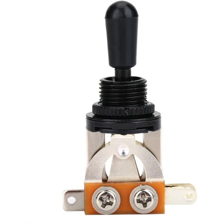 Metal Guitar 3 Way Box Toggle Switch with Black Knob Replacement Part ...