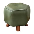 Ovzne Solid Wood Small Footstool Padded Cushion Stool Multifunctional ...