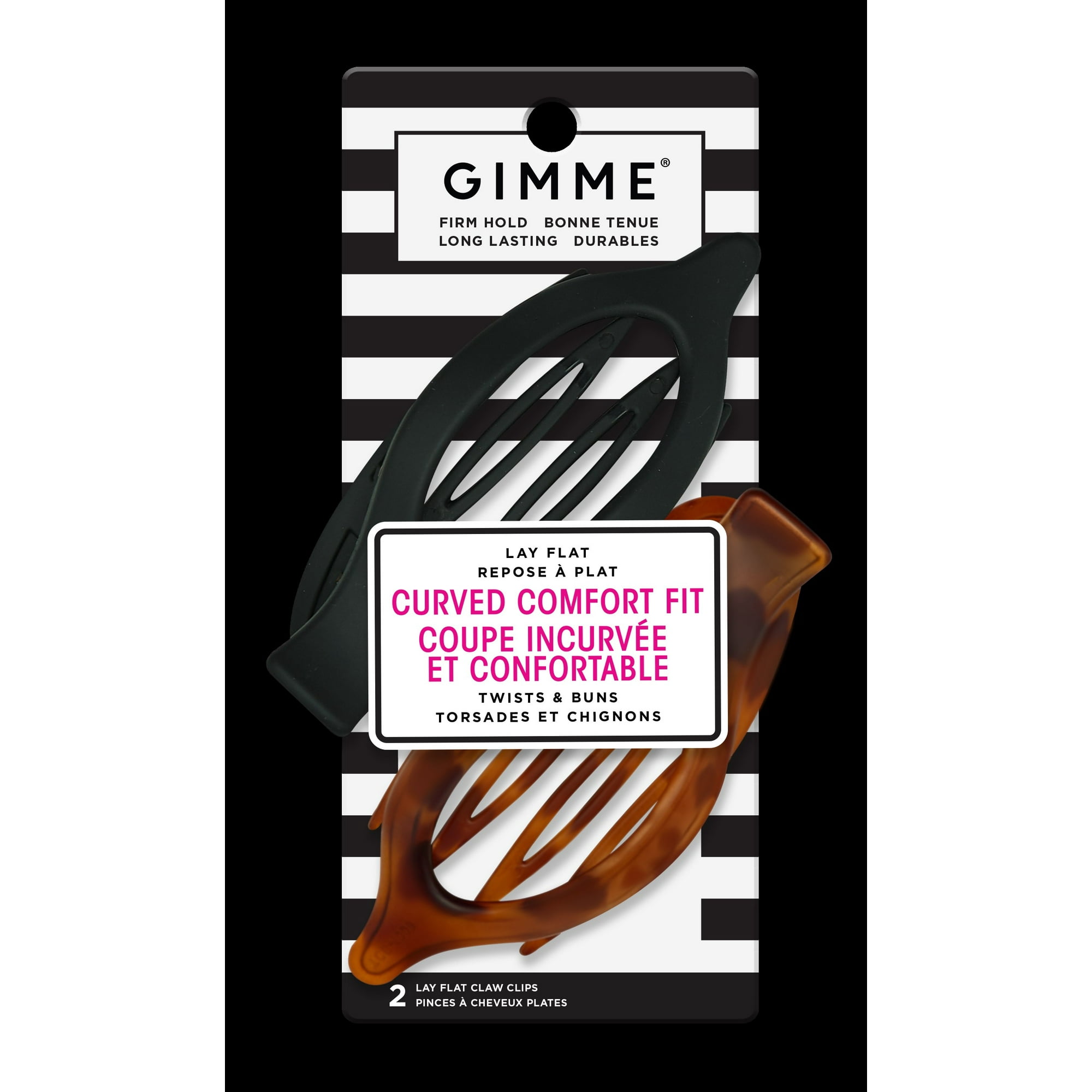 Click here for Gimme Lay Flat Claw Clips  Black & Tortoise  2 Ct prices